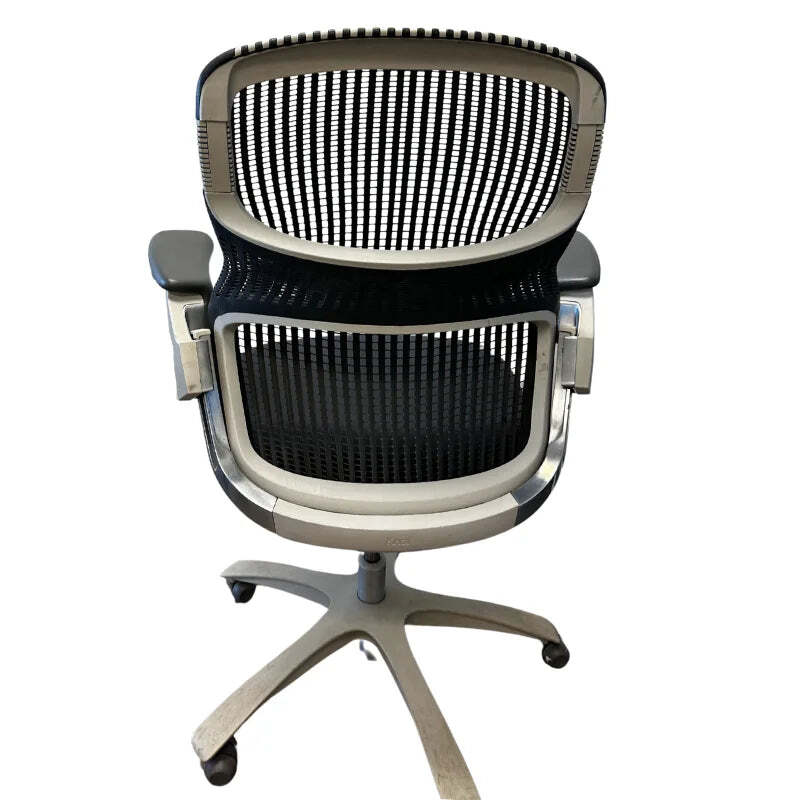 Knoll Generation Task Chair, Black and Gray with Chrome Base- Renewed ...