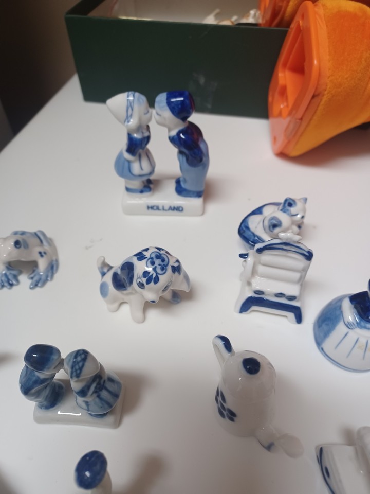 (18) Dutch Delft Blue & Delft/like Porcelain Windmill Collectibles | eBay