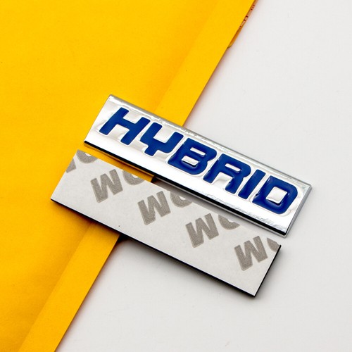 2Pcs Blue Metal Side Fender HYBRID Emblem Logo Car Trunk Sports Badge ...