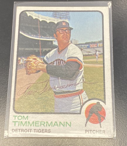 1973 TOPPS BASEBALL Card TOM TIMMERMAN #413 AUTOGRAPHED SIGNED Detroit ...