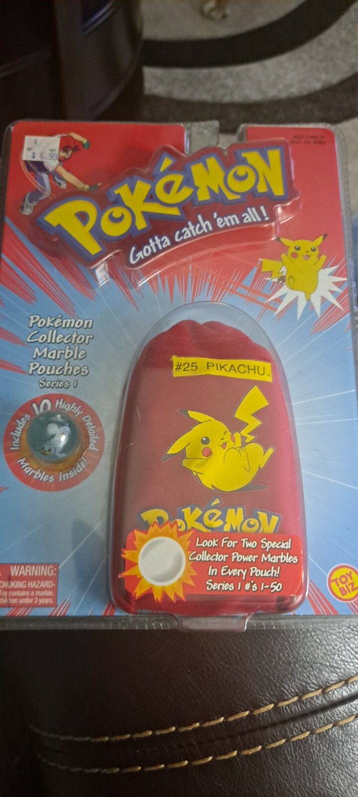 Vintage Pokemon 1999 Collector Marble Pouch Series 1 Red Pikachu ...