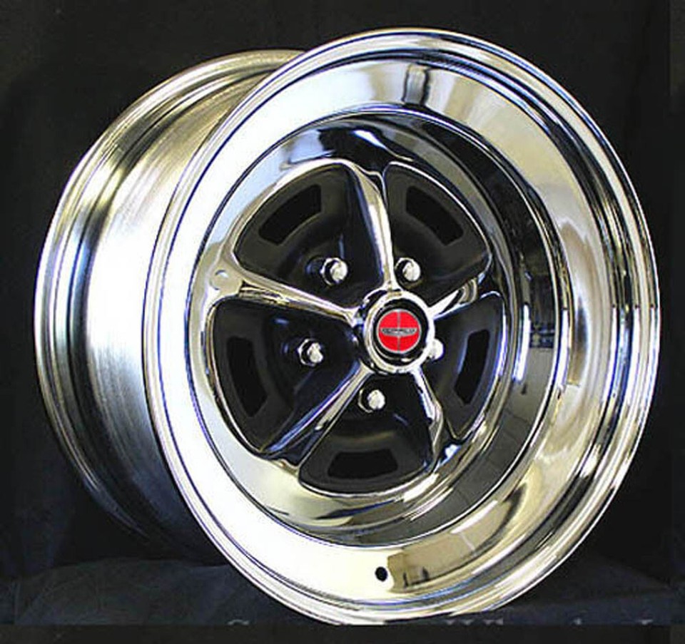 15"x7" Magnum 500 Wheels Set of 4 Complete W/ Caps and Lug Nuts | Red ...