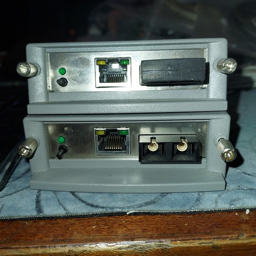 2-NETWORK CARDS FOR HP PRODUCTS,EACH HAS A RJ45, FIBER OPTICS. LOT OF ...