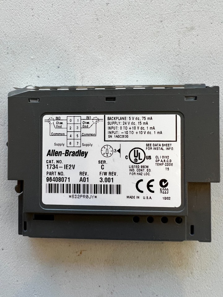 Allen-Bradley 1734-IE2V Series C Analog Input Module | eBay