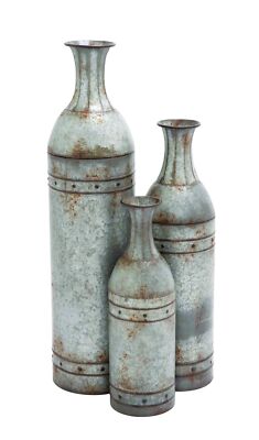 Deco 79 Metal Handmade Decorative Vase Tall Galvanized Floor ...