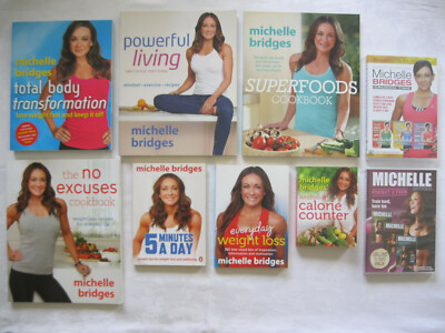 7x MICHELLE BRIDGES bks + 2 DVDs - CRUNCH TIME & PROJECT 3 PACK ...
