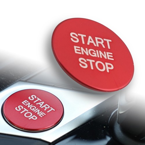Aluminum Alloy Red Engine Ignition Start Stop Button Cover Fits 19-23 ...