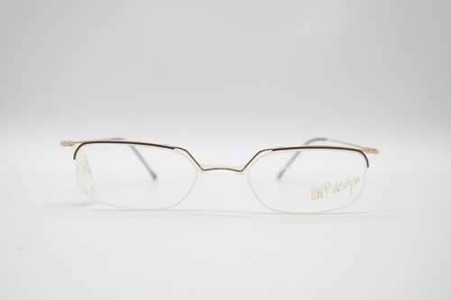 Vintage OWP Design 8520 642 Gold Brown Half-Frame Glasses Eyeglass ...