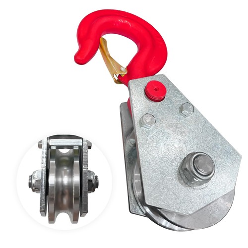 3 Ton Snatch Block with Hook for Wire Ropes from 1/2" to 5/8" Inch ...