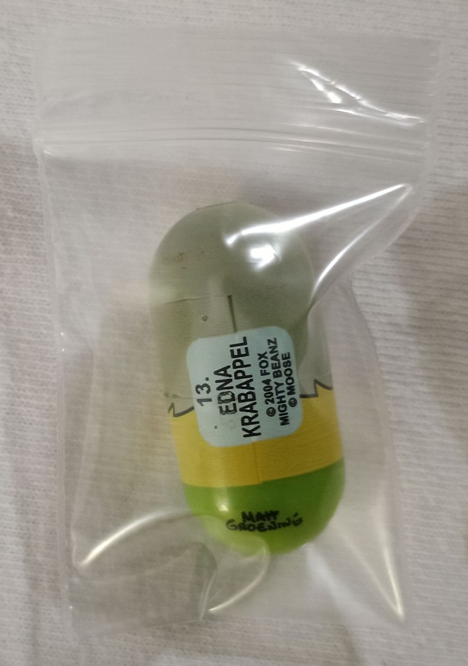 VINTAGE SPIN MASTER 2004 THE SIMPSONS MIGHTY BEANZ NUMBER 13 EDNA ...