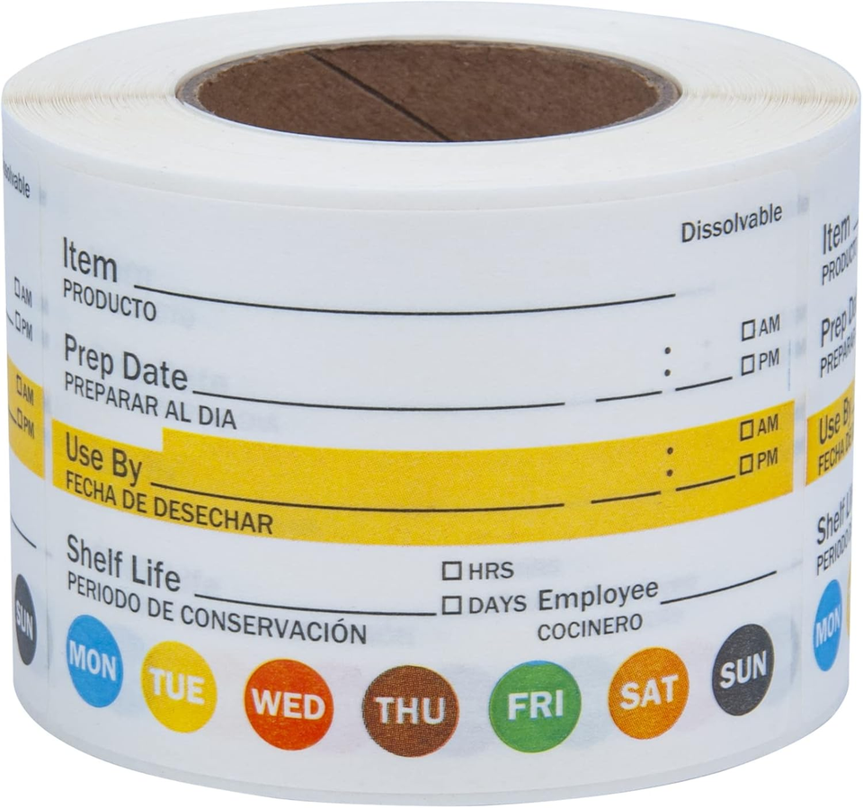 Dissolvable Label Shelf Life for Food Rotation Use by Stickers 2 x 3 ...