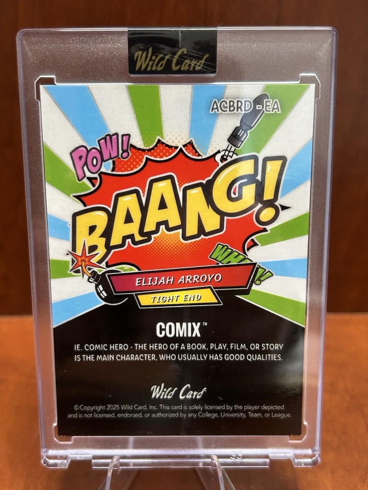 7/12 - 2025 Wild Card Comix ELIJAH ARROYO /12 Green Blue Silver DISCO #ACBRD-EA | eBay