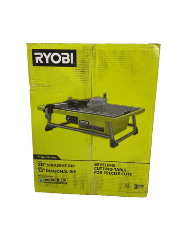 RYOBI 4.8 -Amps 7 in. Blade Corded Tabletop Wet Tile Saw 33287159833| eBay