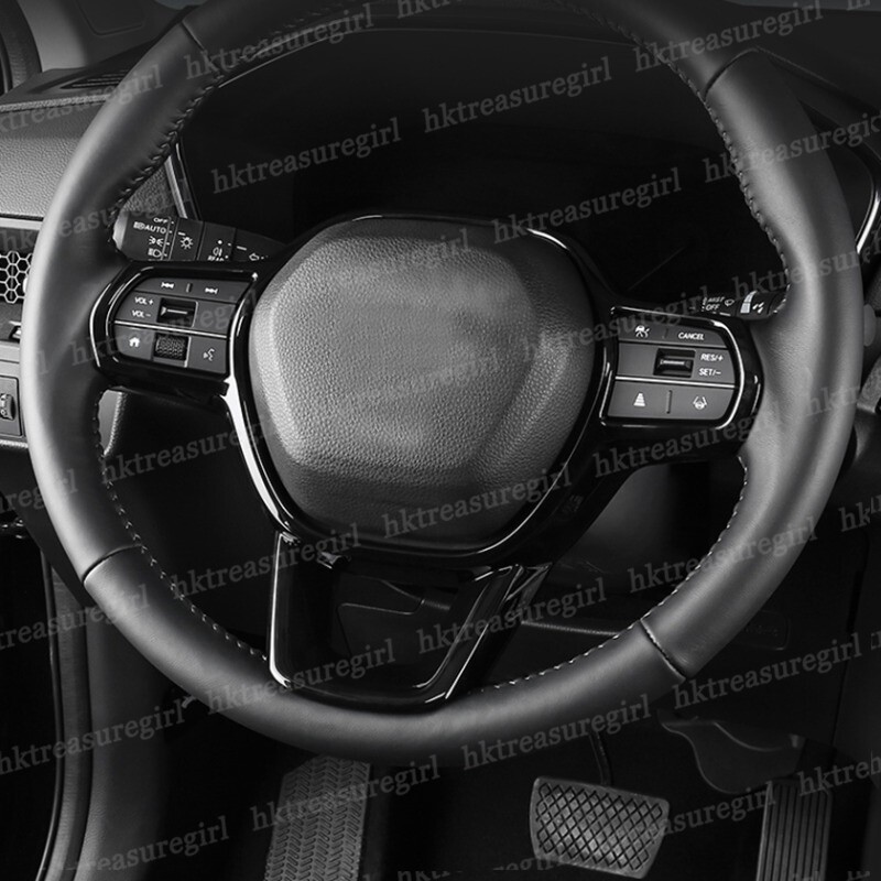 1 pcs Black Steering Wheel Panel Frame Cover Trim For Honda CRV CR-V ...