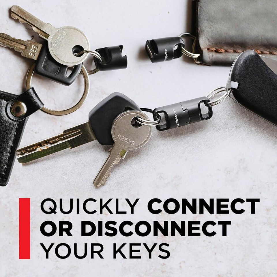 KeySmart MagConnect Pro Locking Magnetic Keyring Quick Connect Black | eBay