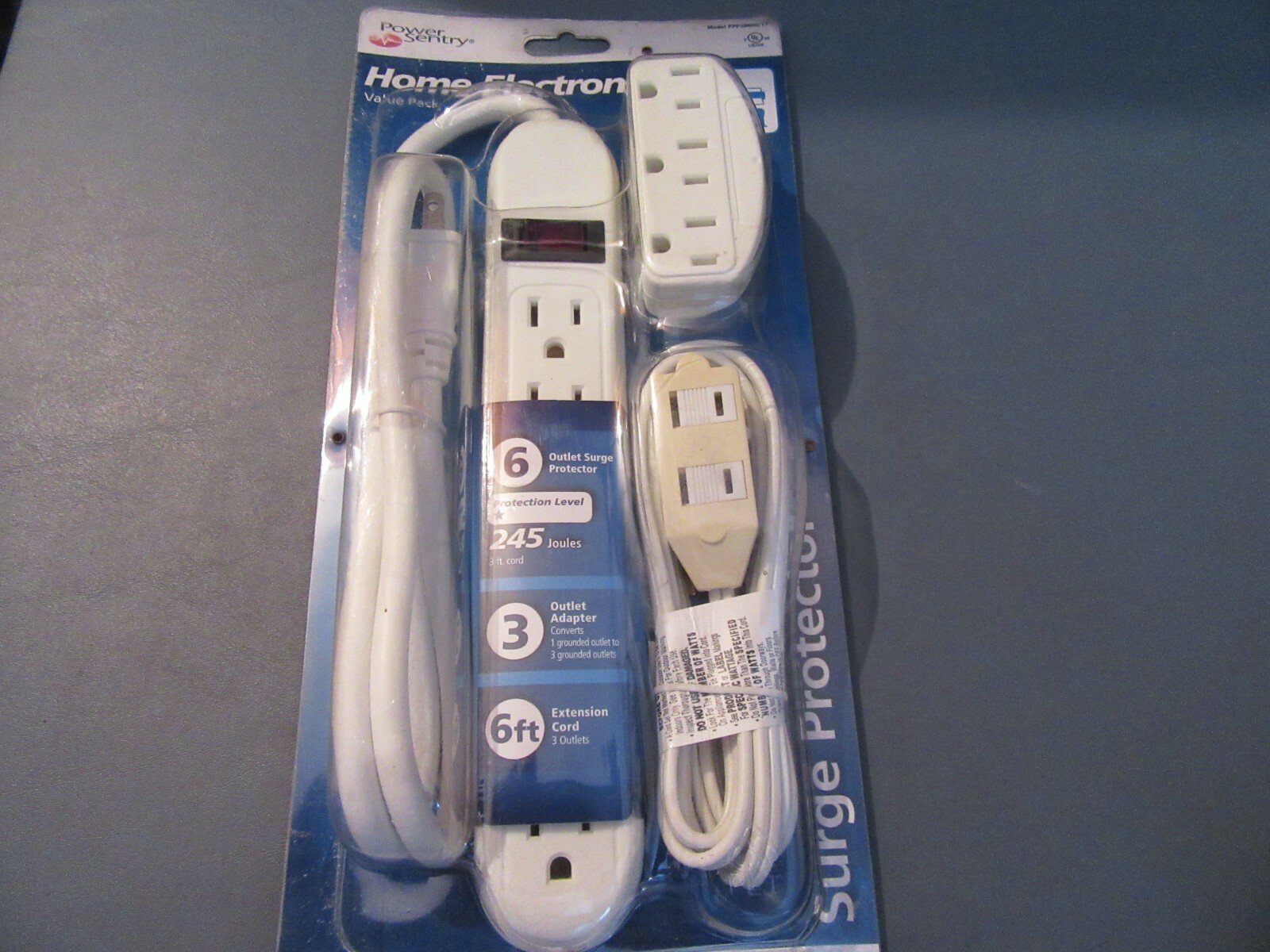 Power Sentry Surge Protector wall adapter extension cord 3 pack | eBay