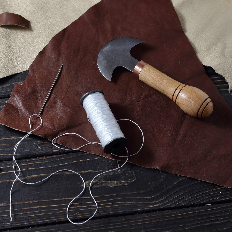 Leather round Knife. Rounded Knife, Doubled Edged For Leather Crafts-by ...