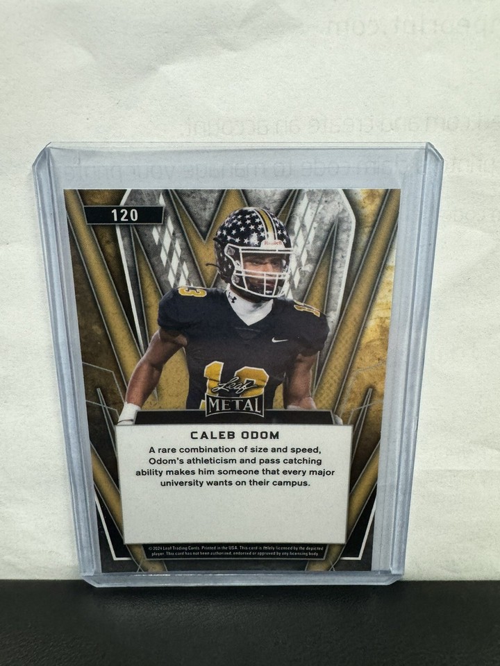 2024 Leaf Metal - #120 Caleb Odom (RC) | eBay