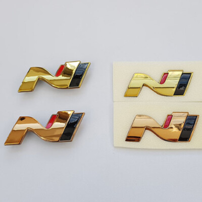 N Logo Gold Emblem Badge Front or Rear for 2018 2021 Hyundai Veloster N ...