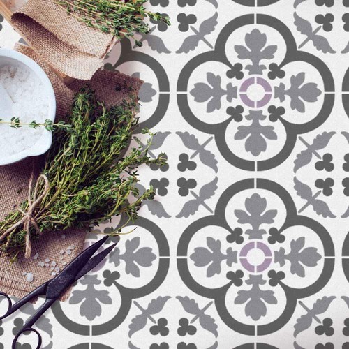 Felicity Tile Stencil - Large DIY Reusable Cement Tile Stencils - Floor ...