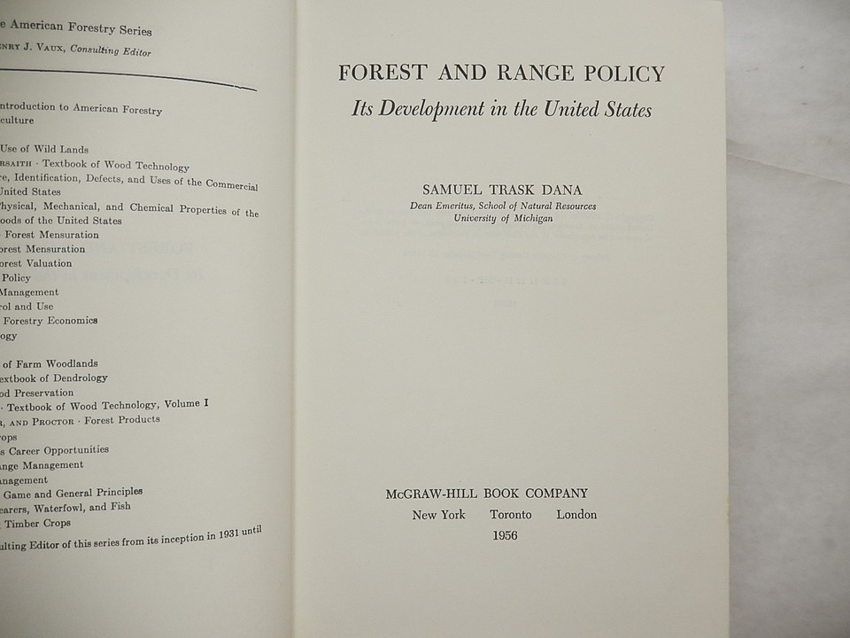 Lot of 6 Forest Management Books by McGraw Hill and USDA | eBay