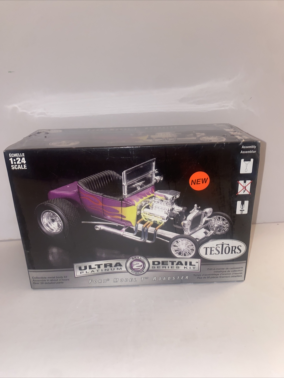 Testors FORD MODEL T ROADSTER Purple Metal Series 1:24 Scale New Sealed ...
