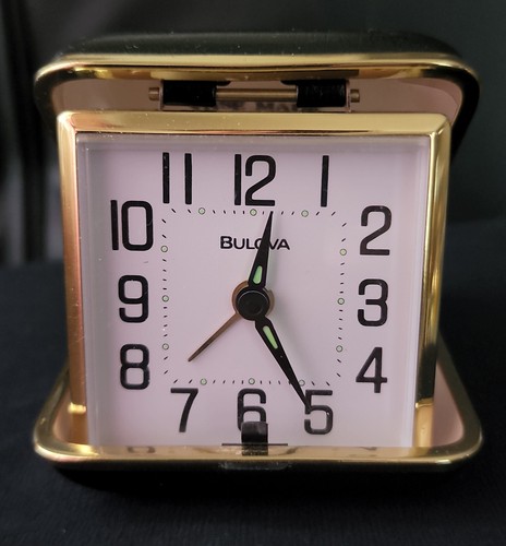 Bulova Travel Alarm Clock Wind,Good Working Condition. | eBay