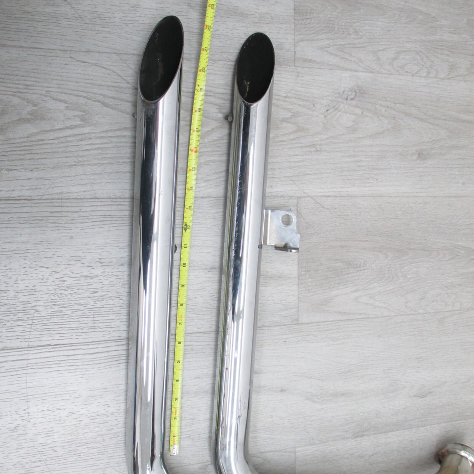 Harley Davidson Sportster Slash Cut Drag Pipes 2'' | eBay