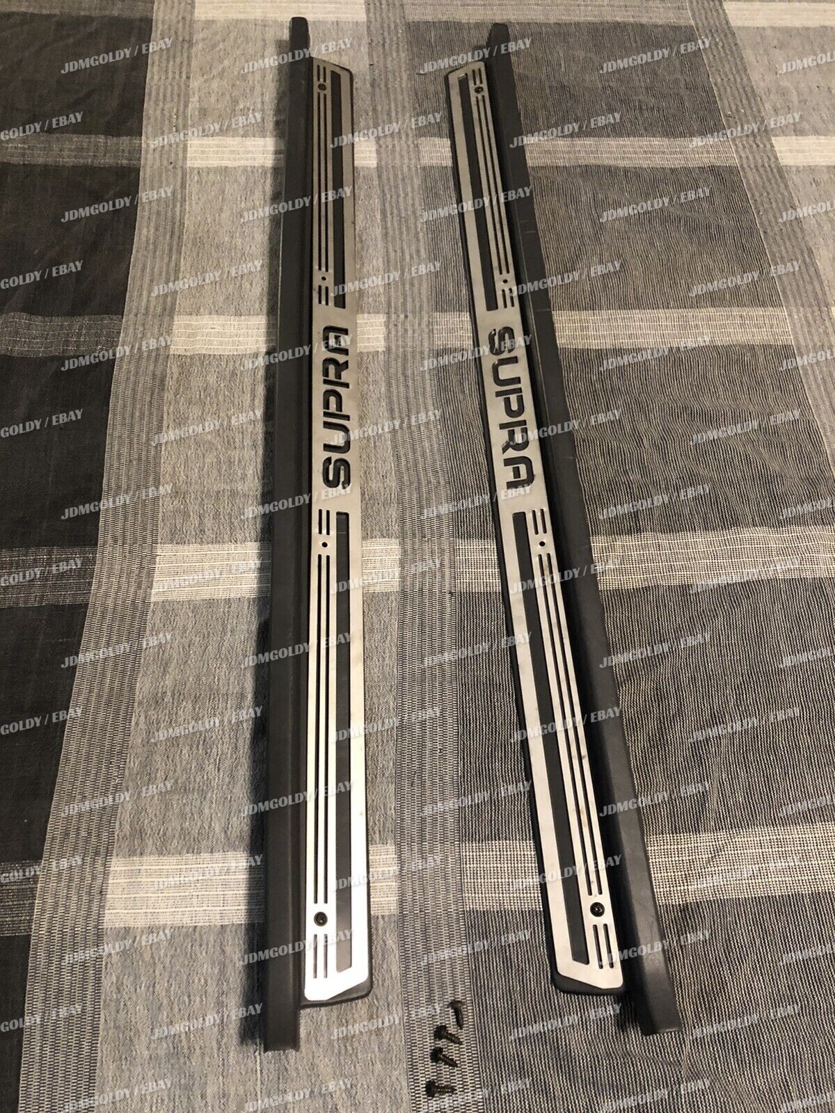 MK3 SUPRA DOOR SILLS SCUFF PLATES GRAY DRIVER AND PASSENGER SIDE 1986.5 ...