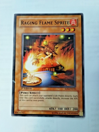 YuGiOh Raging Flame Sprite Rise of Destiny RDS-EN020 1st Ed. Com.-Edge Wear-pics | eBay