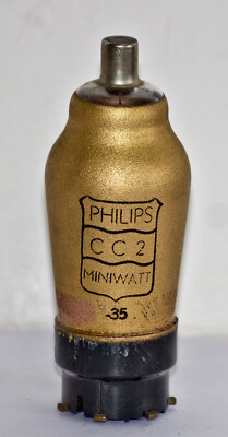 PHILIPS MINIWATT CC2 TUBE HL13 TCC2 UC2 VCC2 HL13S Driver for AD1 tube ...