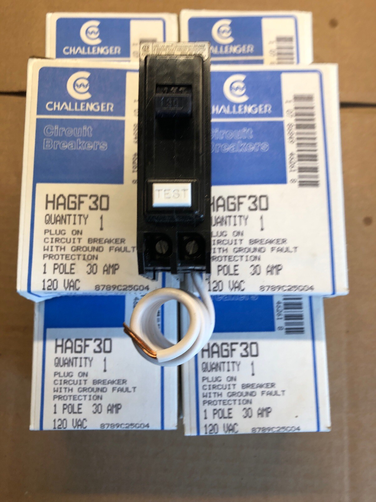 Lot Of 10 Challenger HAGF-30, 30 Amp 1 Pole 120 Volt GFCI Circuit ...