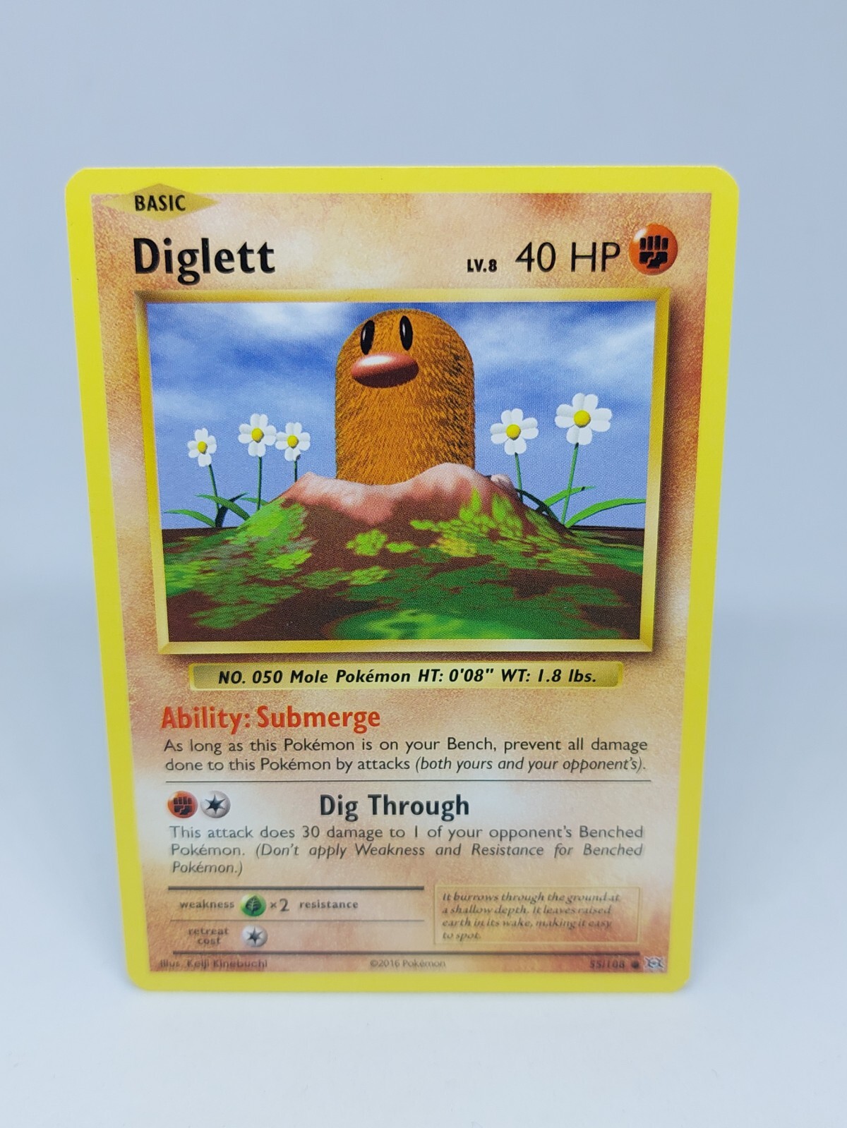 POKEMON CARD NON HOLO DIGLETT 55/108 COMMON NM NEAR MINT XY EVOLUTIONS ...