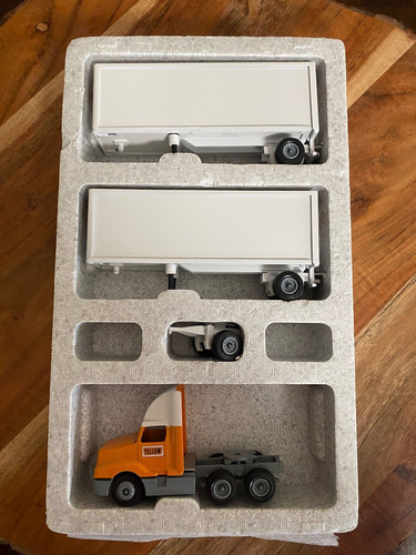 WINROSS Yellow Freight Double Trailers 1:64 Diecast Truck | eBay