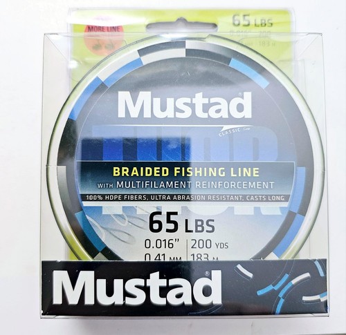 Mustad Thor Braided Fishing Line 65 lbs 200 Yds Dark Green Non Stretch ...