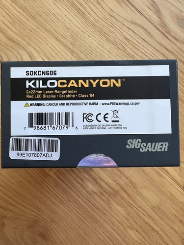 Sig Sauer KILO Canyon 6x22 Ballistic Laser Range Finding Monocular ...