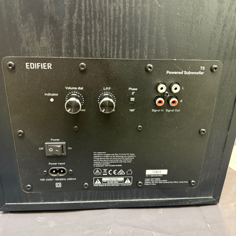 Edifier T5 Powered Subwoofer, Black Noir | eBay