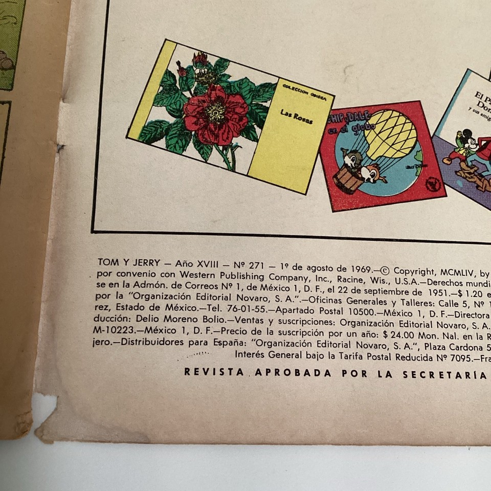 1969 MEXICAN SPANISH COMICS #271 TOM Y JERRY EDITORIAL NOVARO MEXICO | eBay