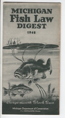 1948 MICHIGAN DNR FISHING GUIDE LAWS DIGEST RULES - MICHIGAN-DEER-PATCH ...