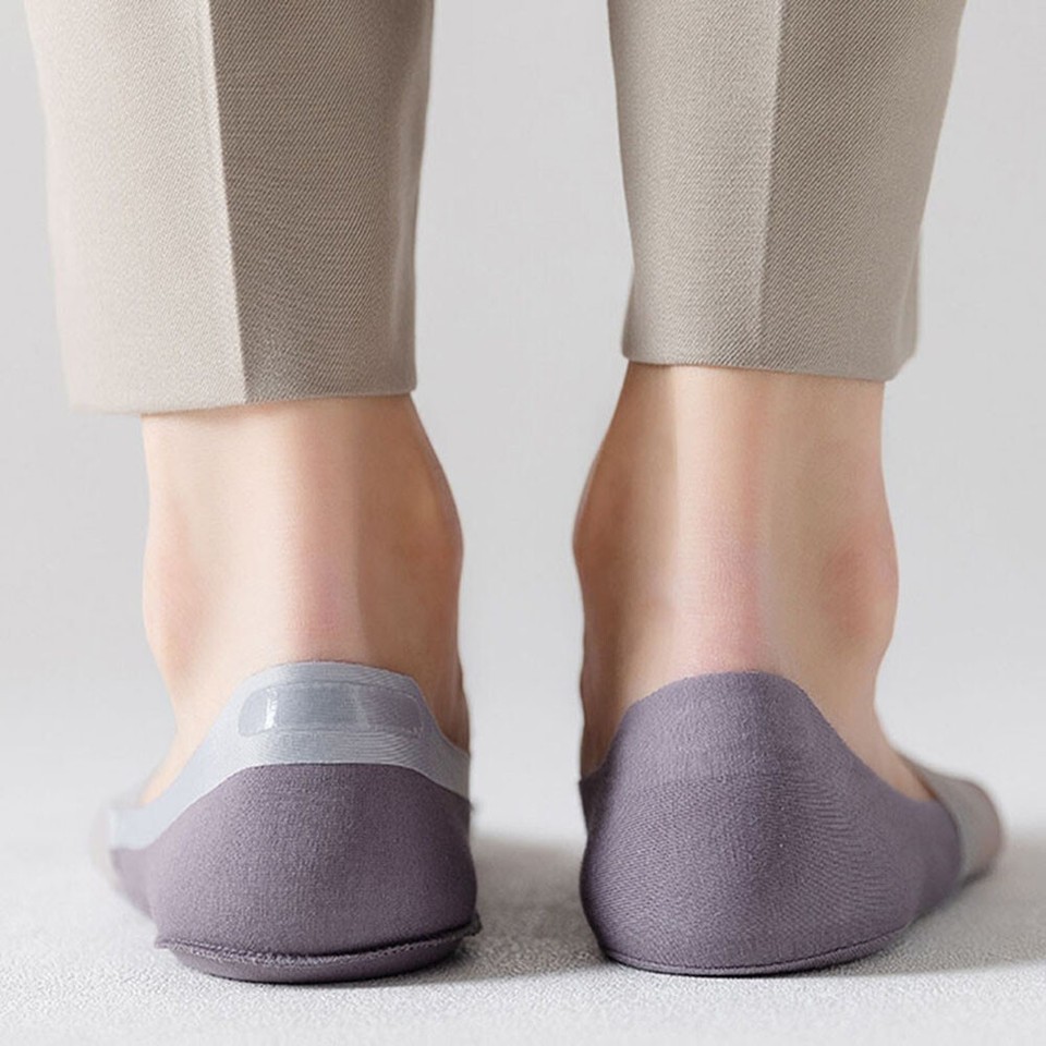 Ultra-thin Men Ice Silk Boat Sock Transparent Sheer No Show Socks ...
