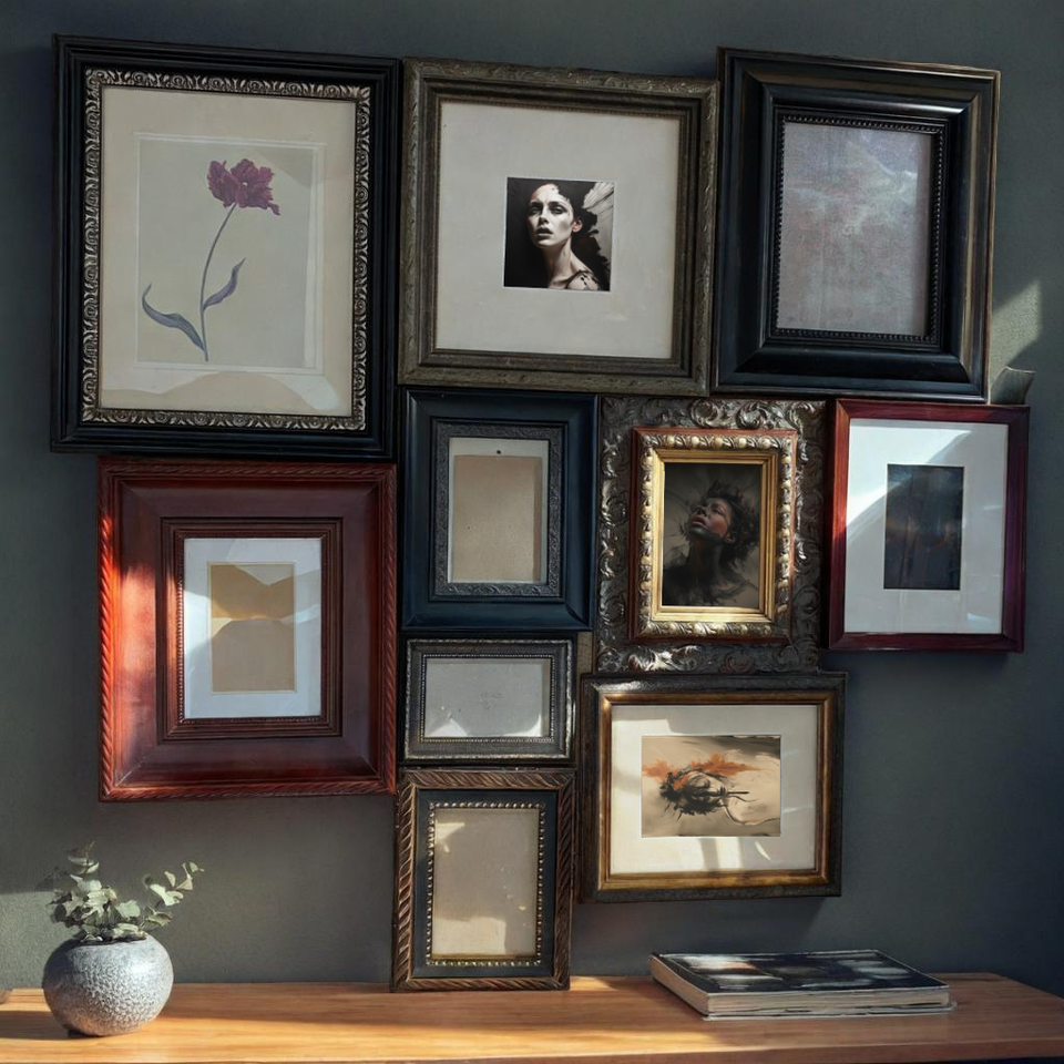 Lot of Vintage Picture Frames - Antique Gold, Silver, & Wood | Eclectic ...