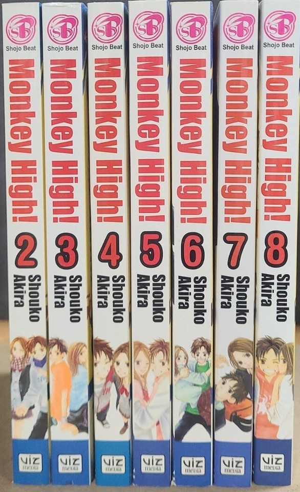 Monkey High! Vol. 2- 8 English Manga Graphic Novels 7 book lot Brand ...