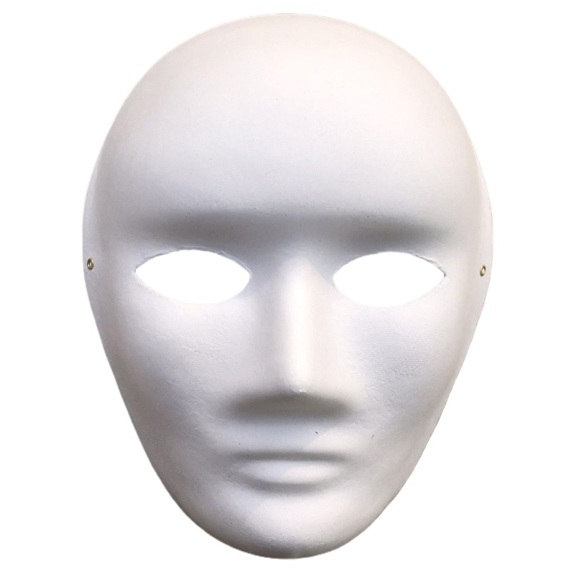 White Paintable Mask Blank Costume Mask DIY Full Face Mask Paintable ...