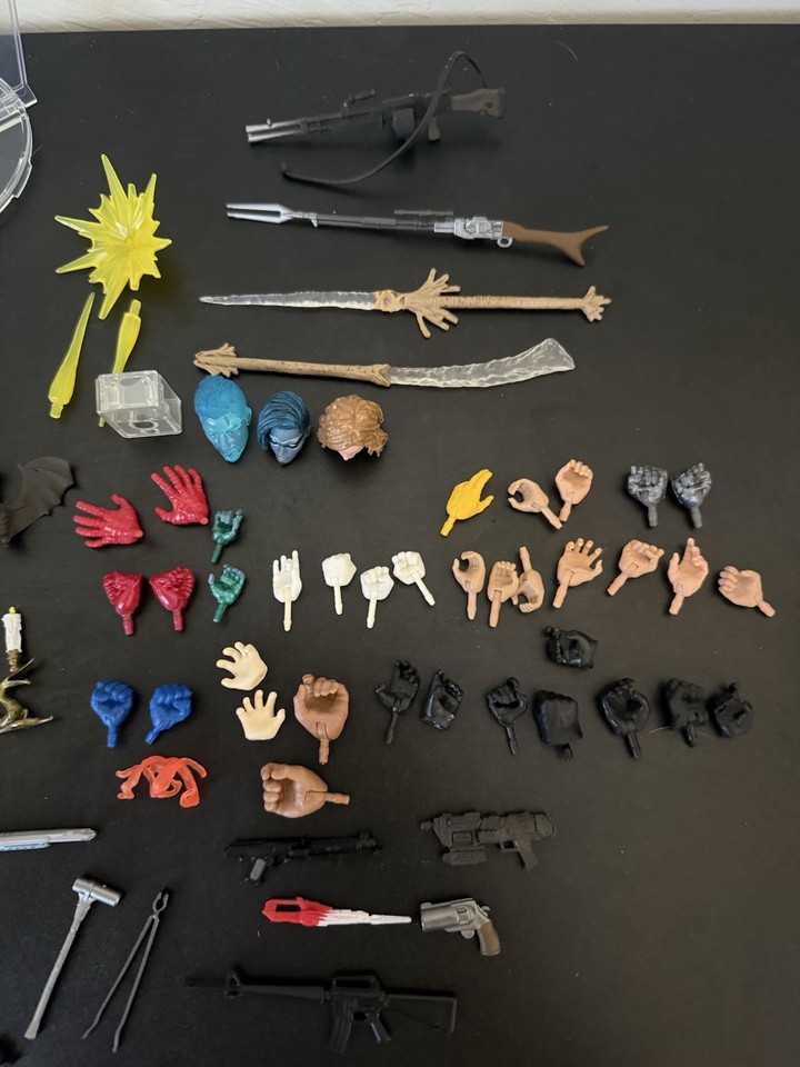 Lot of Marvel Legends, Black Series, GI Joe, guns, accessories, hands ...