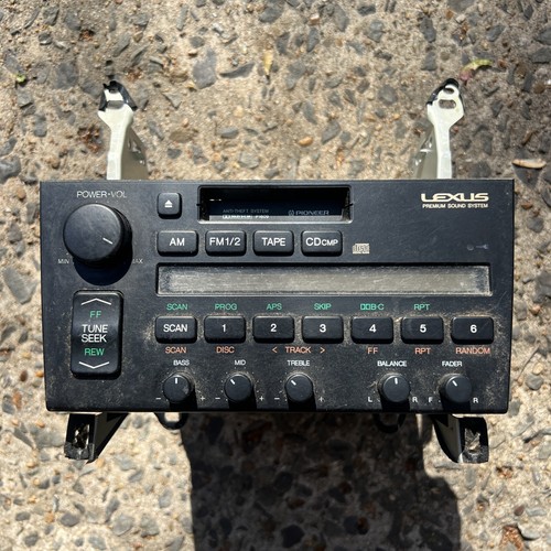 1993 1994 LEXUS LS400 PIONEER RADIO AM FM CASSETTE HEAD UNIT OEM 86120 ...