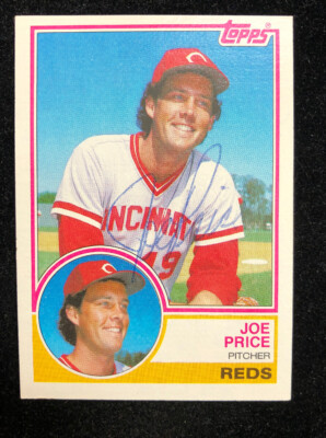JOE PRICE 1983 TOPPS AUTOGRAPHED SIGNED AUTO BASEBALL CARD 191 REDS | eBay
