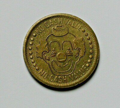 Vintage 'Clown Face' Amusement Token - NO CASH VALUE - maverick arcade ...