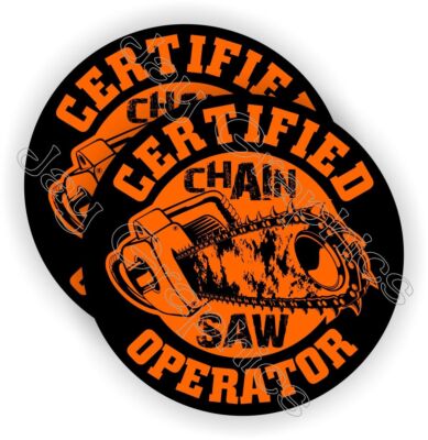 CHAINSAW Operator Hard Hat Sticker Decal | eBay