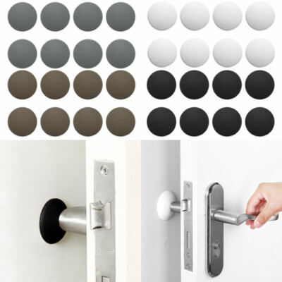 12Pc Rubber Adhesive Sticks Door Knob Stopper Bumper Handle Guard Wall ...
