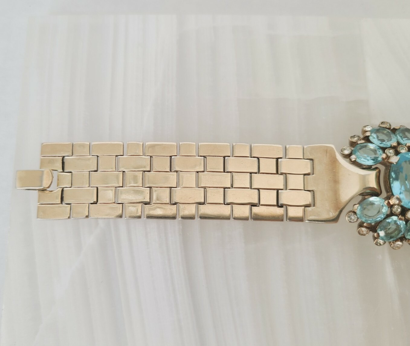 Trifari 1948 Alfred Philippe Blue & Clear Rhinestone … - Gem